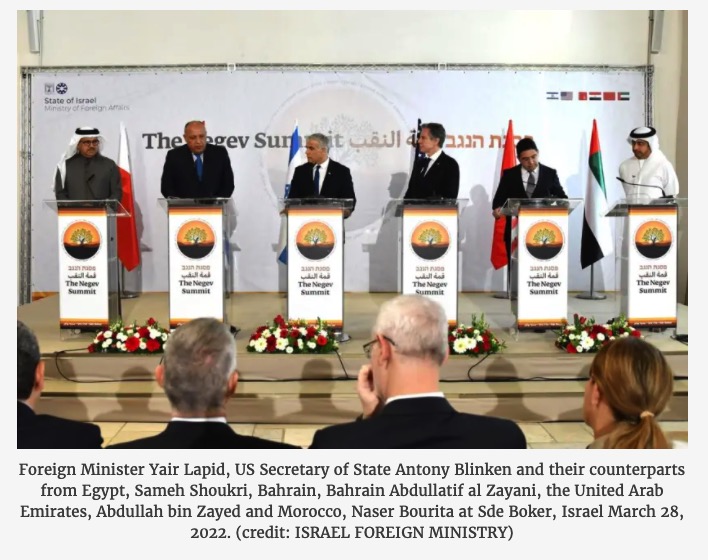 Announcing Permanent Regional Forum, Israel, Arab States Laud Alliance ...