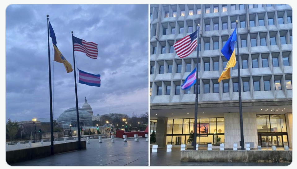 Transgender Flag Flies Outside HHS Building, First In U.S. History